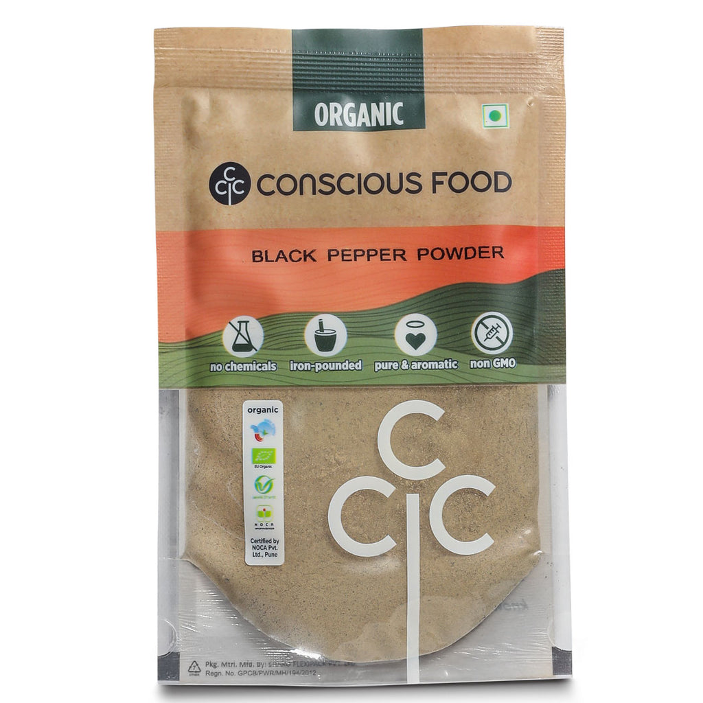 Conscious Food Black Pepper Powder 50g Organic – One India Organic
