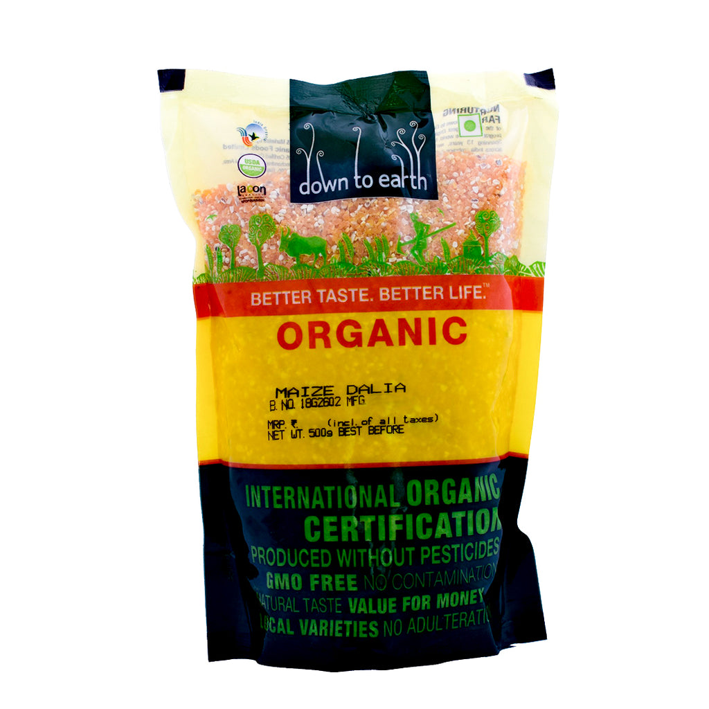 Down to Earth Maize Dalia 500g – One India Organic